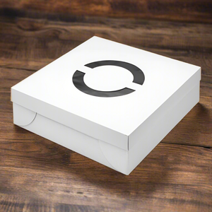 Large 16" White Corrugated Cake Box & Lid Set (425x425x135mm)
